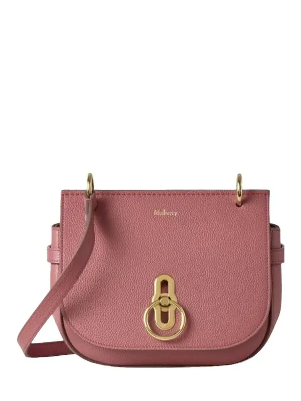 Mulberry Amberley Logo Detailed Small Shoulder Bag - Pink Scrumpy Small Classic Grain