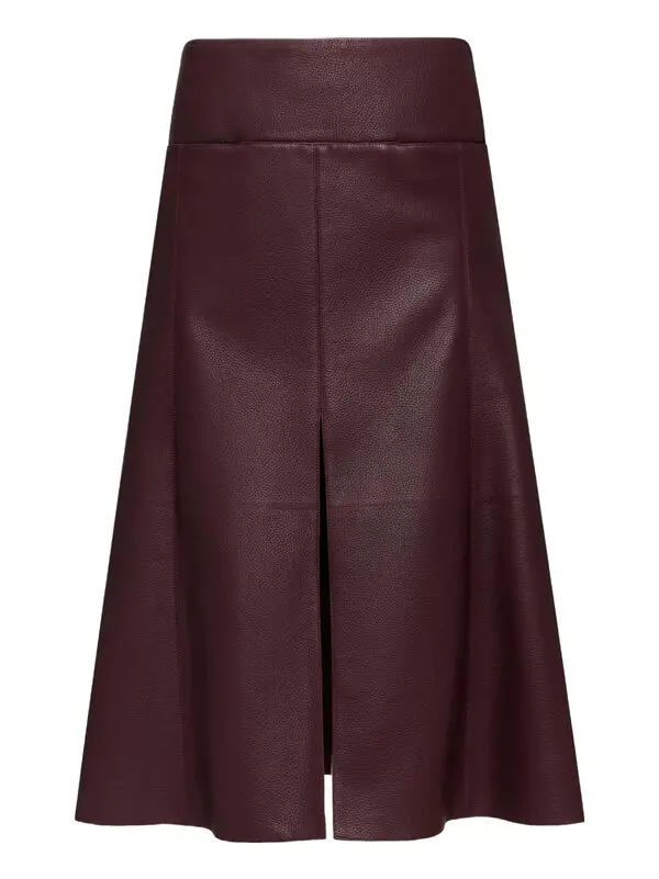 Alaïa Slit Midi Skirt - Plum
