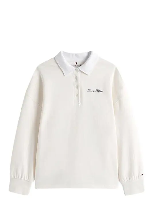 Tommy Hilfiger Collared Buttoned Polo Top - Ivory