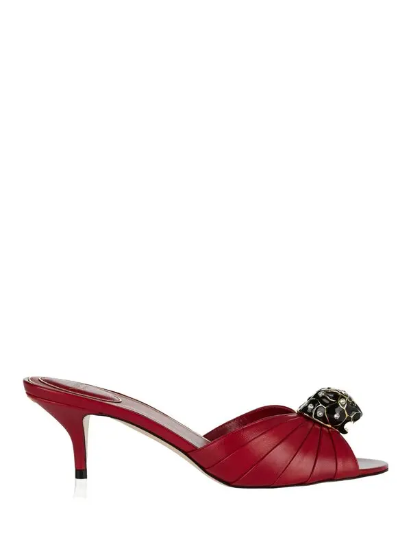 Valentino Garavani Embellished High Heel Sandals - Red