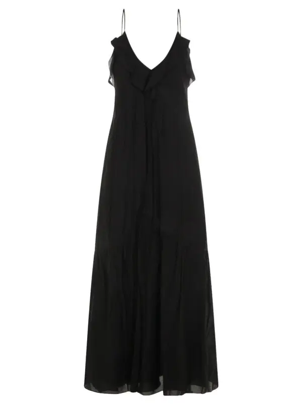 Isabel Marant Étoile V-neck Spaghetti Strap Maxi Dress - Black
