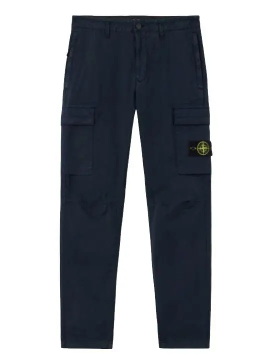 Stone Island Tapered Cargo Trousers - Navy Blue