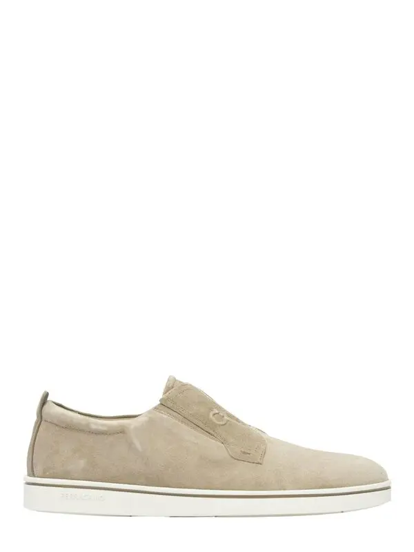 FERRAGAMO Graphic Slip-on Flats - Beige