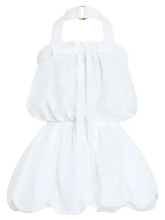 PATOU Halterneck Strapless Dress - White