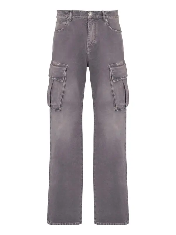 Balmain Loose-fit Cargo Jeans - Grey