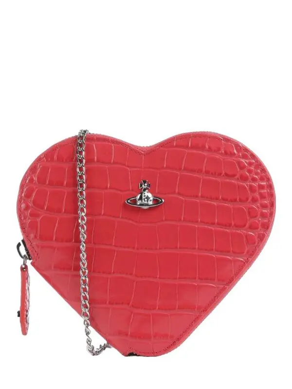 VIVIENNE WESTWOOD Orb Logo Heart-shape Crossbody Bag - Red