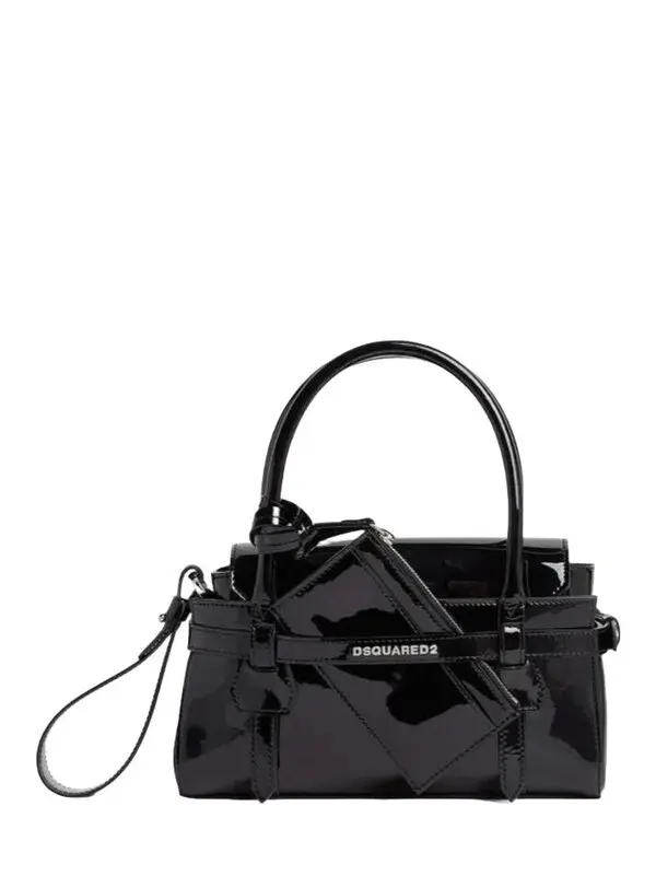 Dsquared2 Twin Mini Bag With Detachable Pouch And Cardholder - Black
