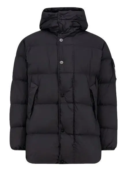 Stone Island Hooded Down Parka - Black