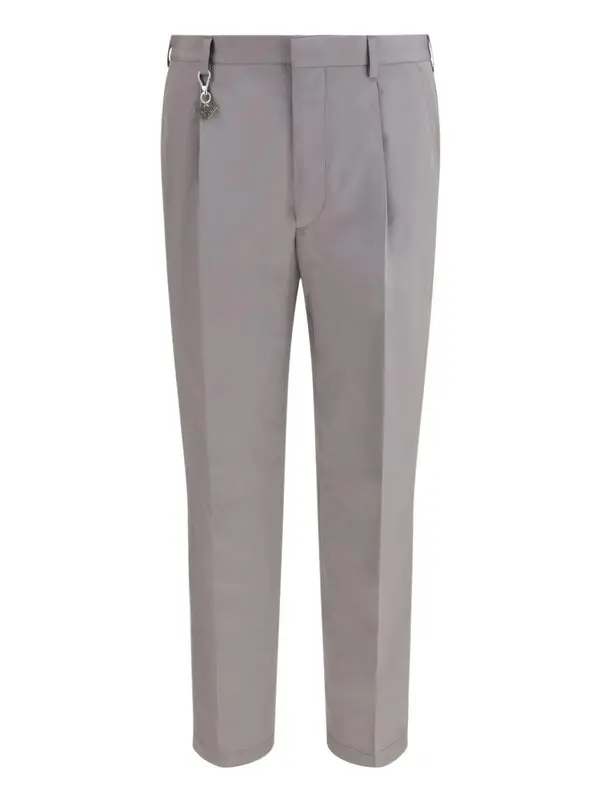 Prada Tailored Trousers With Detachable Pendant - Gray