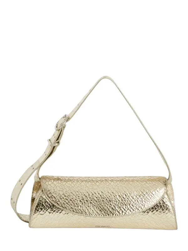 JIL SANDER Logo Lettering Shoulder Bag - Platinum Color