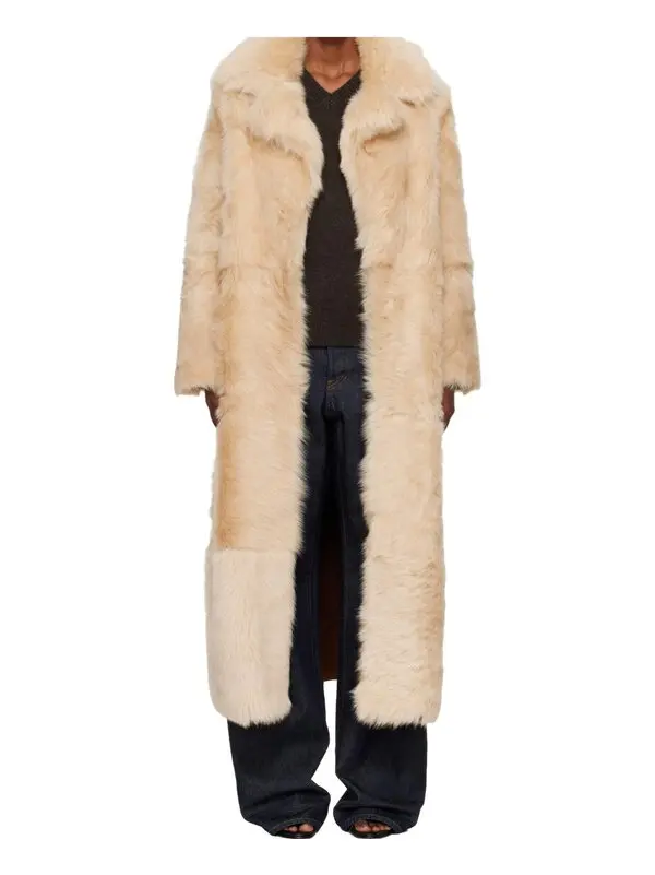 Nour Hammour Evita Fur Coat - Tan