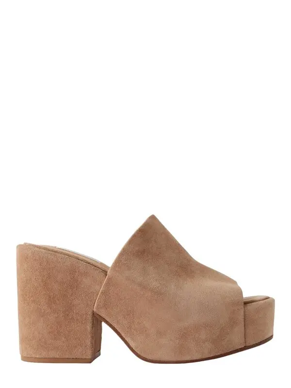 Gabriela Hearst Round Toe Platform Sandals - Sand-colored