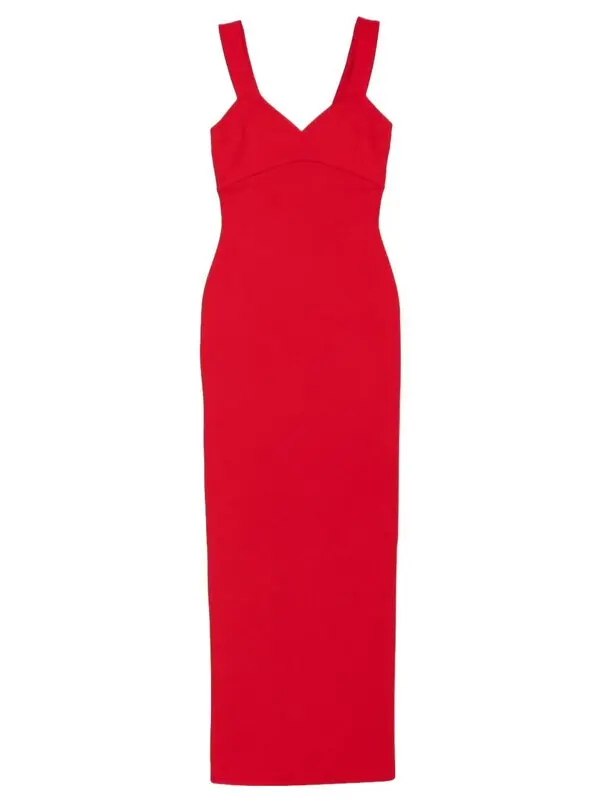 Solace London V-neck Sleeveless Maxi Dress - Red