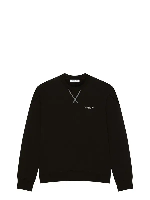 Givenchy Paris Seam Crewneck Sweatshirt - Black