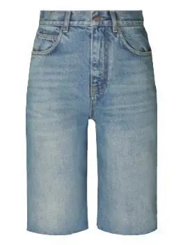 Tory Burch High-rise Denim Shorts - Vintage Washed Blue