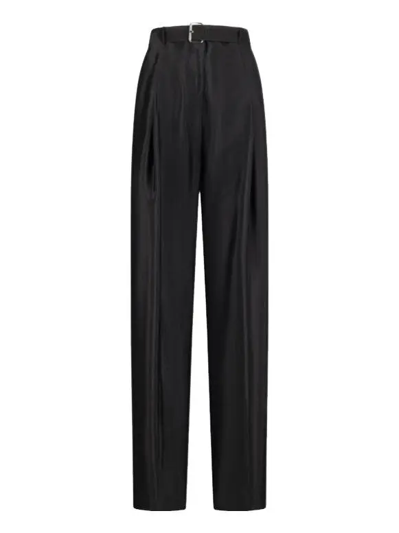 Blumarine Belted Trousers - Black