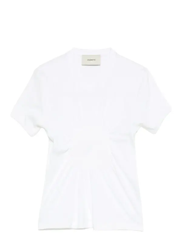 Coperni Ruched Cut-out T-shirt - White