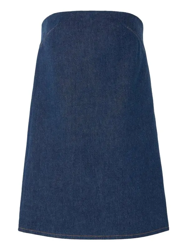 FRAME Strapless Denim Dress - Blue