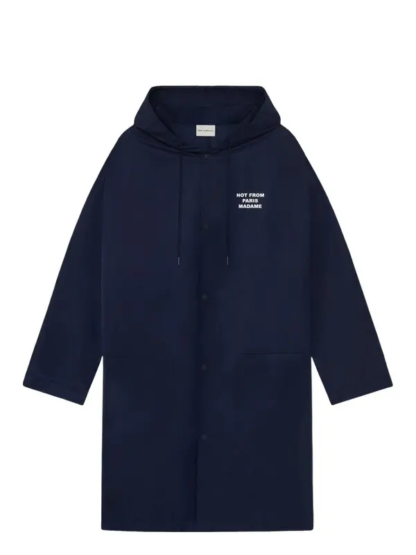 Drole De Monsieur Drôle De La Parka Slogan Parka - Navy Blue