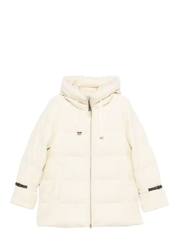 Herno Hooded Quilted Jacket - White