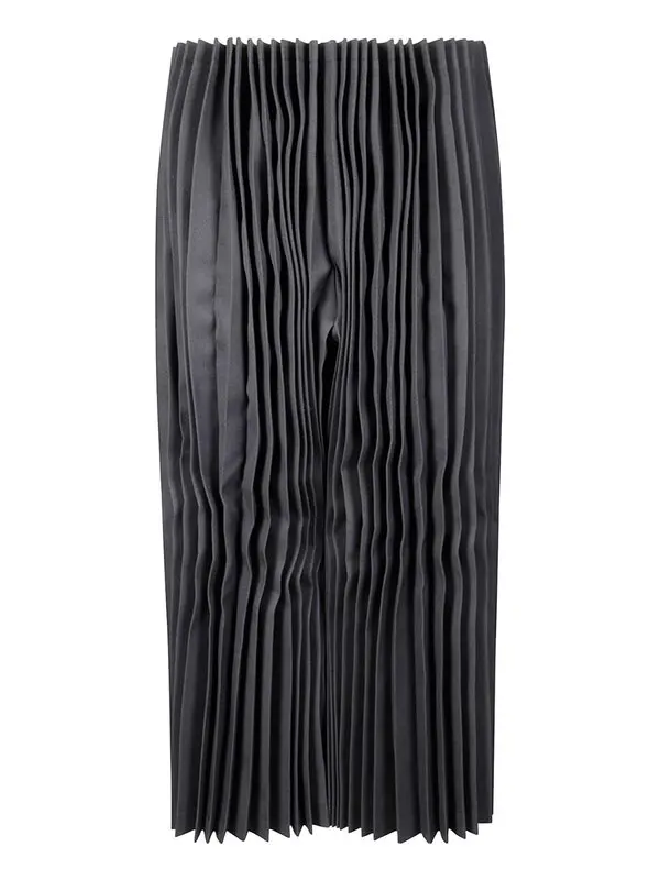 Comme Des Garçons Pleated Wide-leg Trousers - Black