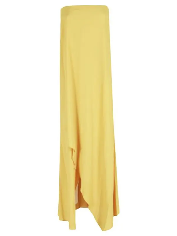 SEMICOUTURE Pleated Maxi Dress - Yellow