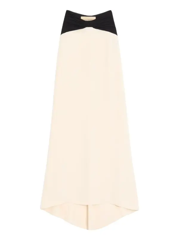 Valentino Garavani Cady Couture Draped Maxi Skirt - White