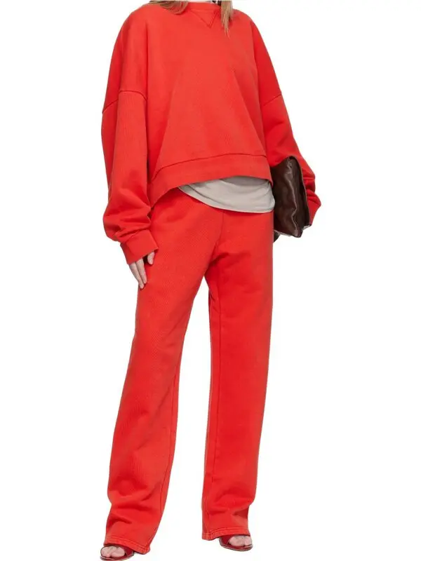 ENTIRE STUDIOS Crewneck Cropped Sweatshirt - Red