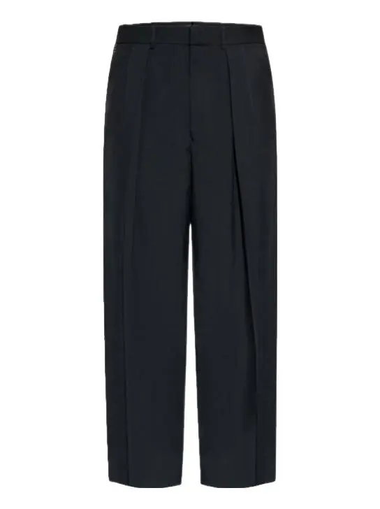 TOM FORD Pleated Straight-leg Trousers - Black