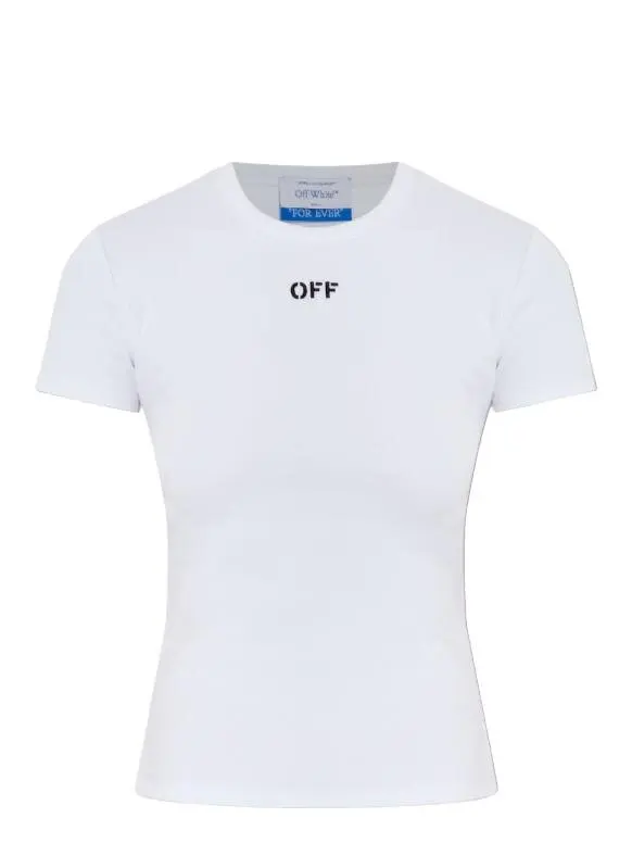 Off-White Off Stamp Ribbed T-shirt - White/black