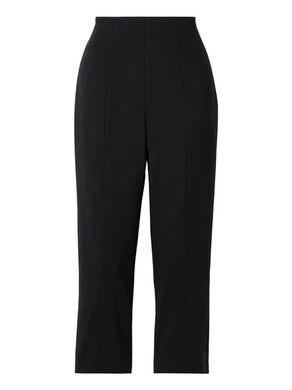 Carolina Herrera Wool Blend Capri Pants - Black
