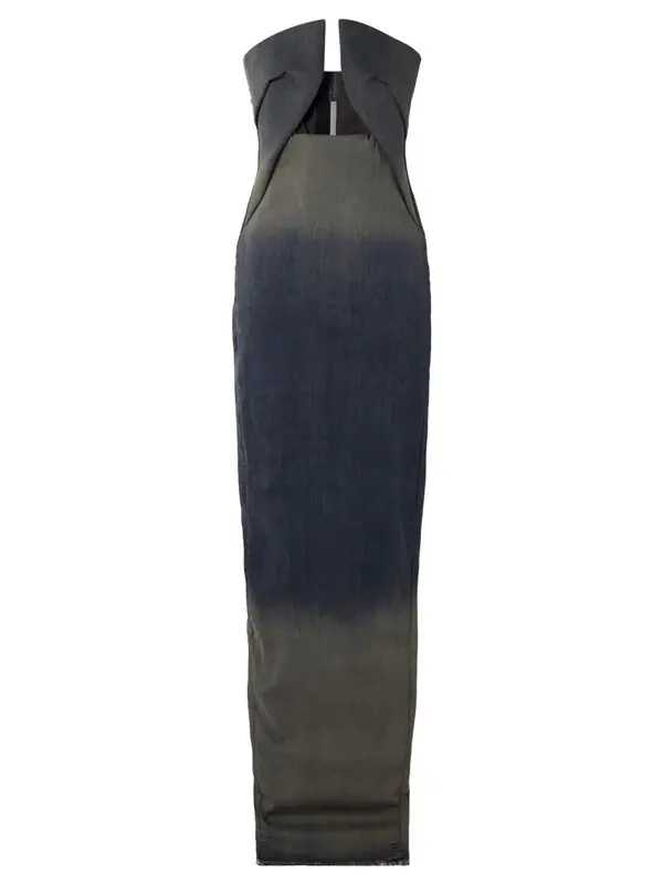 Rick Owens Prong Strapless Gown - Black
