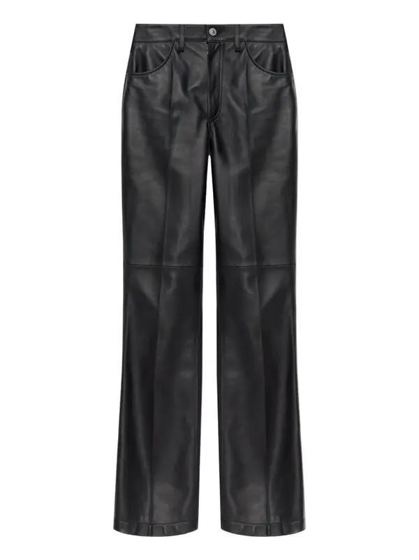 Attico The Leather Trousers - Black