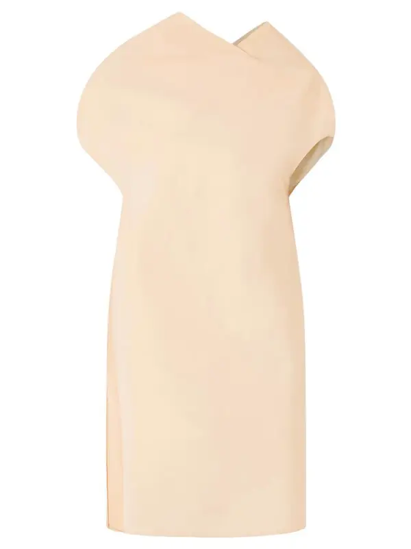 Khaite Tatia Pleated Mini Dress - Peach