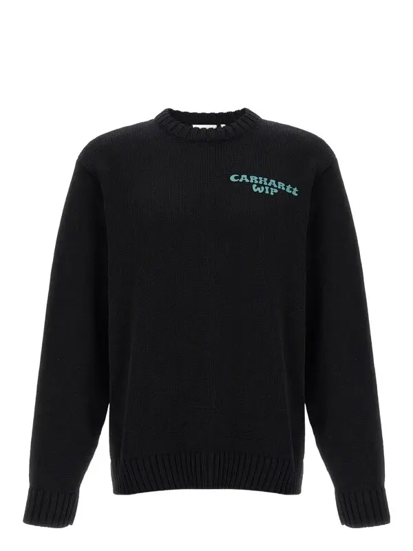 Carhartt Work In Progress Helix Graphic Knitted Sweater - Black