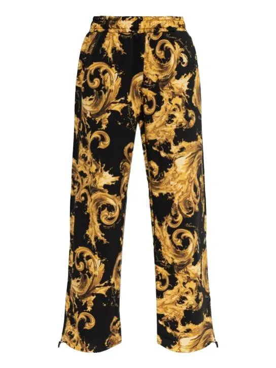 Versace Barocco-print Straight-leg Track Pants - Black