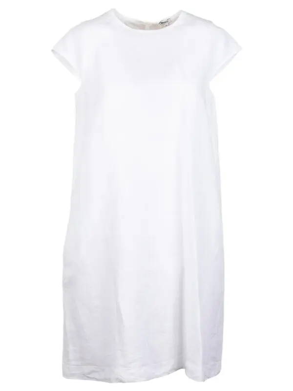 Aspesi Crew-neck Mini Dress - White