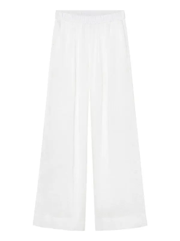 FORTE_FORTE Elasticated Waistband Trousers - White