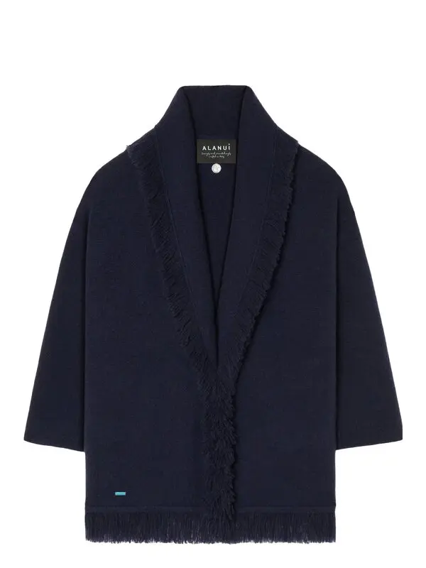 Alanui Fringed Cardigan - Midnight Blue