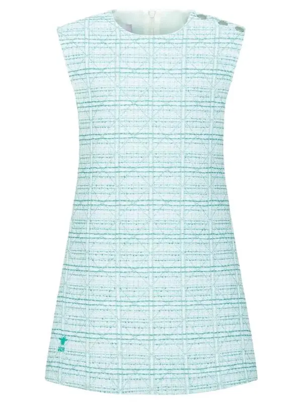 Dior A-line Dress With Embroidered Bee Detail - Blue