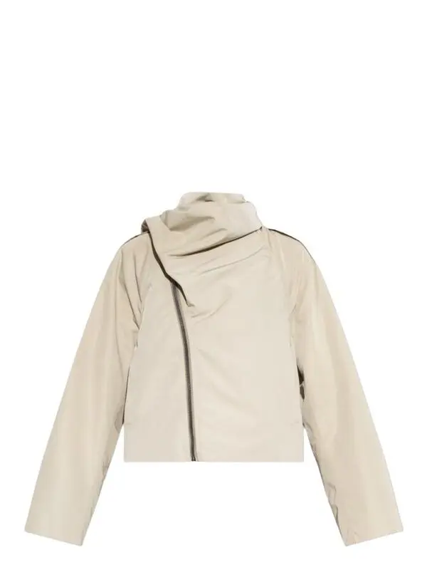 Rick Owens Cropped Scarf Flight Jacket - Nude