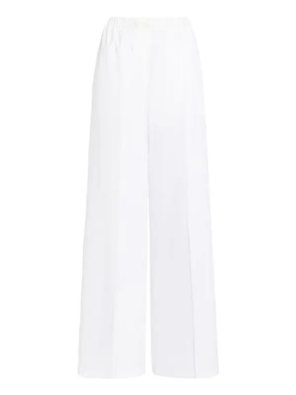 PATOU Elastic Waist Wide-leg Pants - White