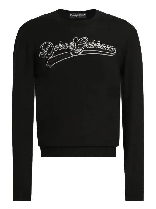 Dolce & Gabbana Logo Knit Sweater - Black