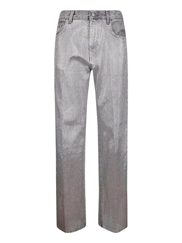 HAIKURE Boyfriend Straight-leg Jeans With Metallic Embellishments - Gray