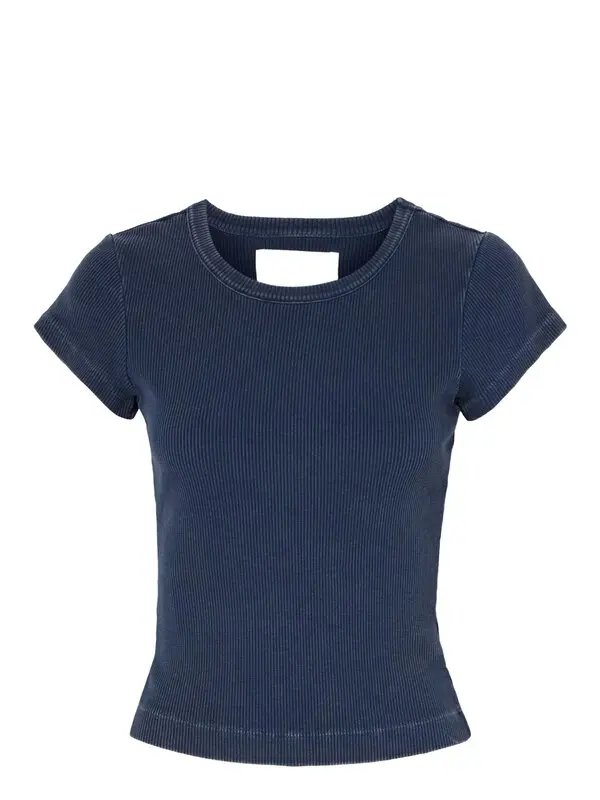 Citizens Of Humanity Nello Ribbed Jersey T-shirt - Navy Blue