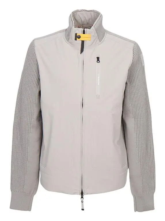 PARAJUMPERS Long-sleeved Zip-up Stand Collar Jacket - White
