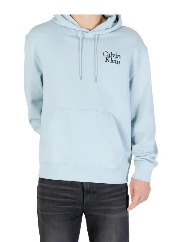 Calvin Klein Long-sleeved Hooded Sweatshirt - Blue
