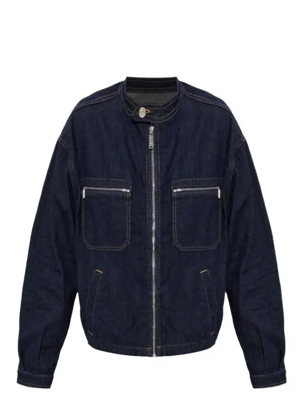 Dsquared2 Zip-up Denim Jacket - Navy Blue