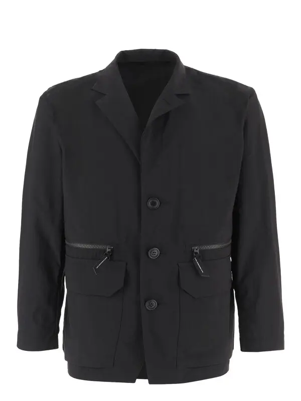 AND WANDER Zip-pocket Tailored Jacket - Black
