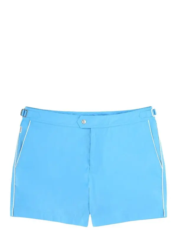 TOM FORD Piped-trim Swim Shorts - Blue